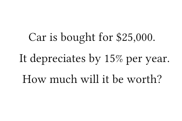 Exponential Decay Activity - Car Value Depreciation