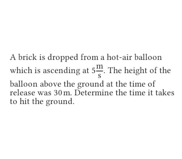 Kinematics Equation 3a Example 4