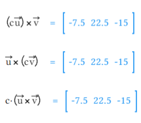 Cross Product Scalar Multiplication Cross Product Scalar Multiplication
