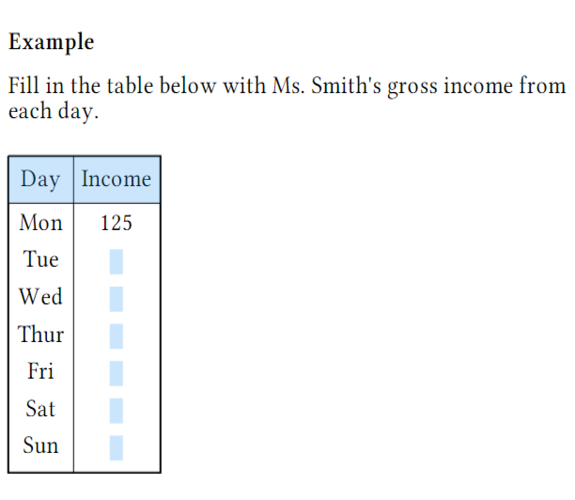 Gross Income Calculation Example