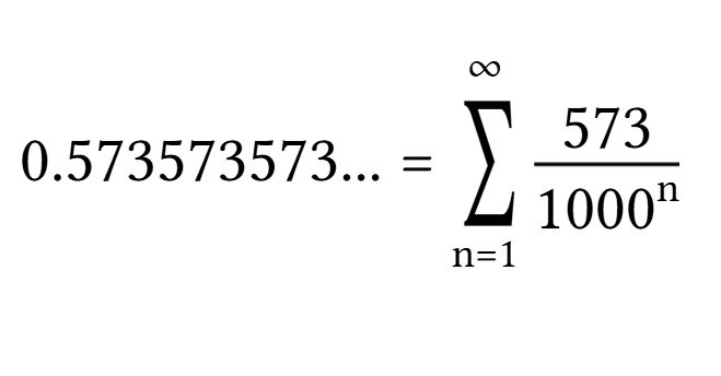 Writing Infinite Repeating Decimals as a Fraction Example
